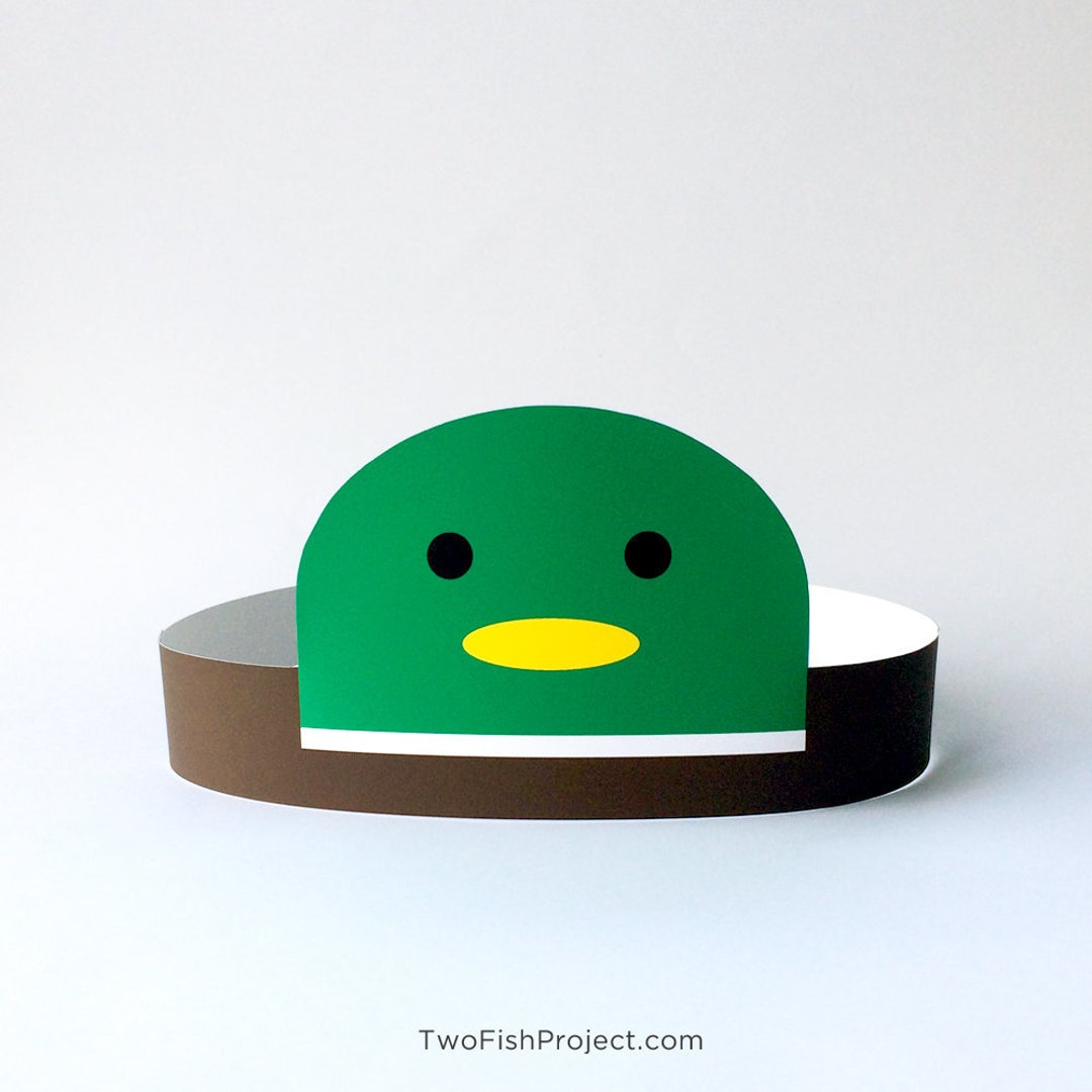 Mallard Duck Hat, Farm Animal Birthday Party Supplies/hat/favors, Girl ...