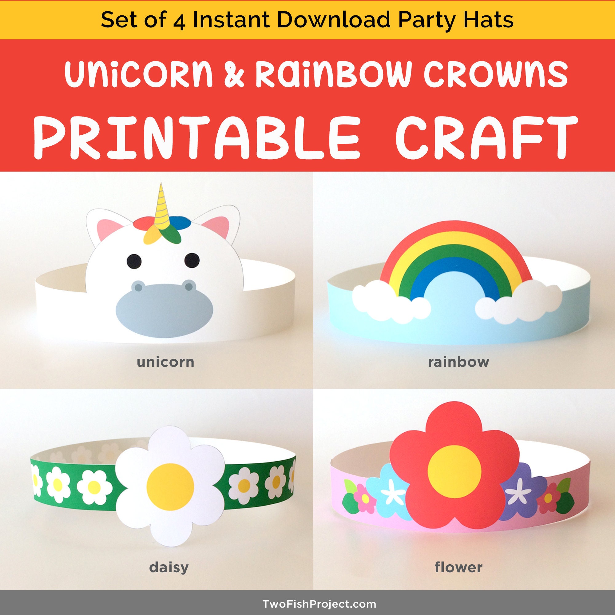 Rainbow Unicorn Birthday Party Hat/Headband/Crown/Costume | Etsy