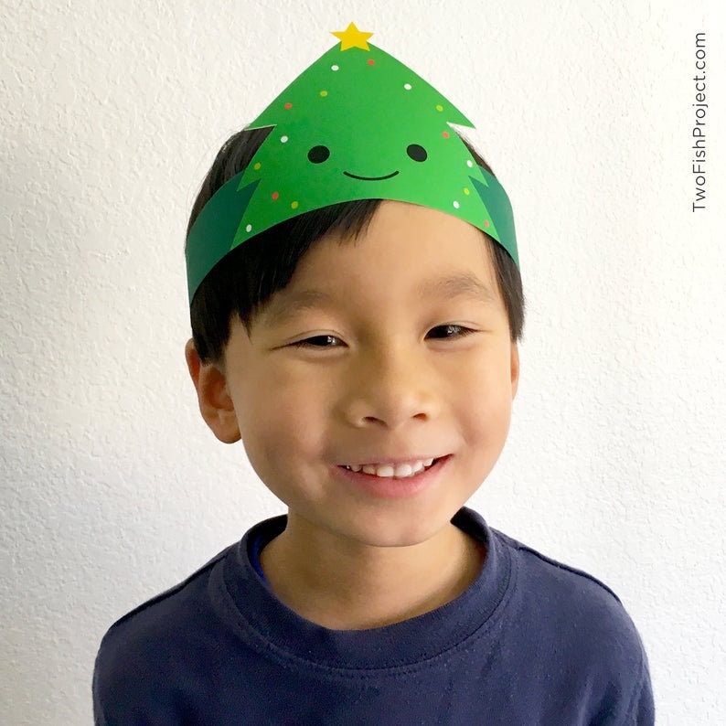 Christmas Party Hats for Kids/adults Christmas Paper - Etsy
