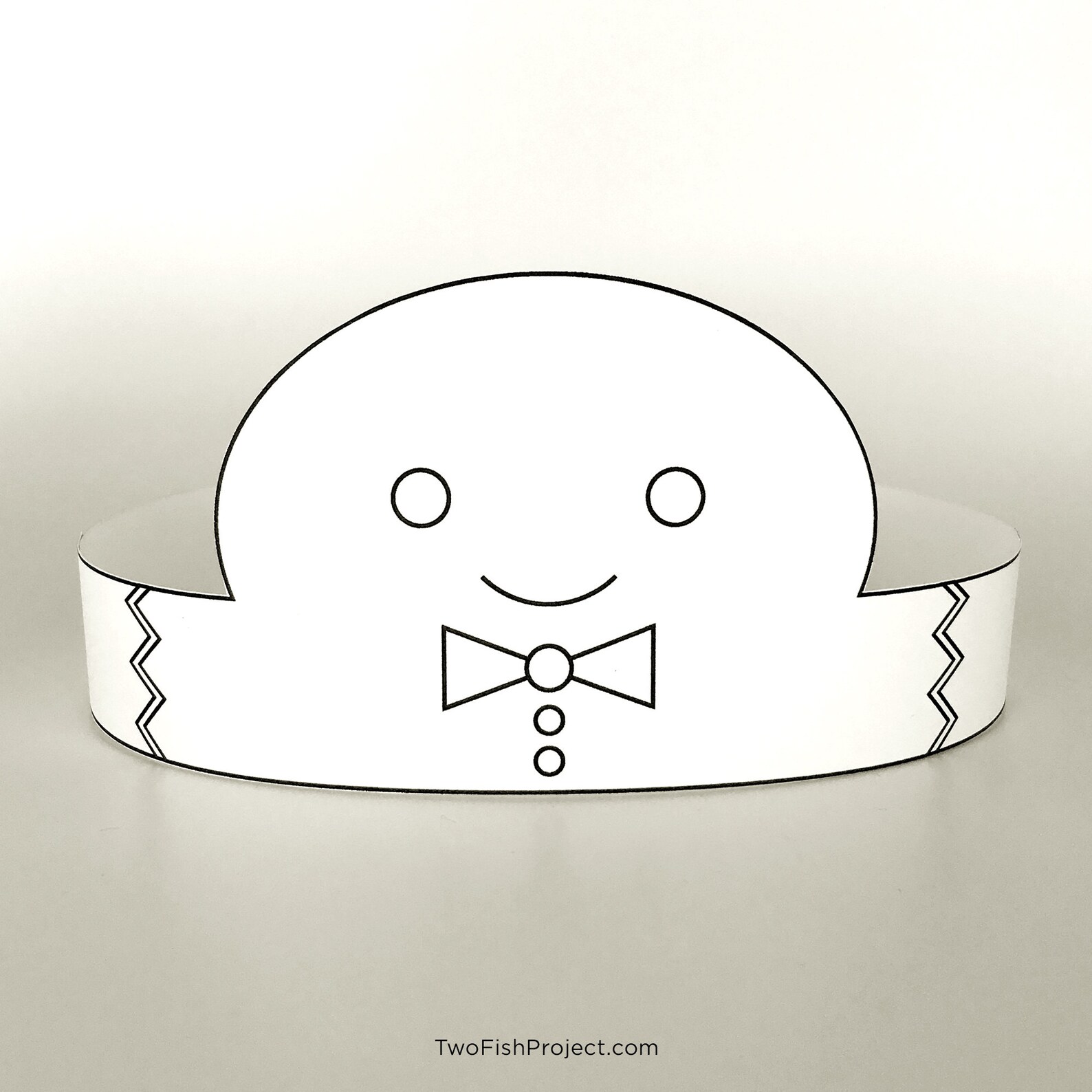 Gingerbread Man Color Me Paper Crown/hat/headband Printable, Holiday ...