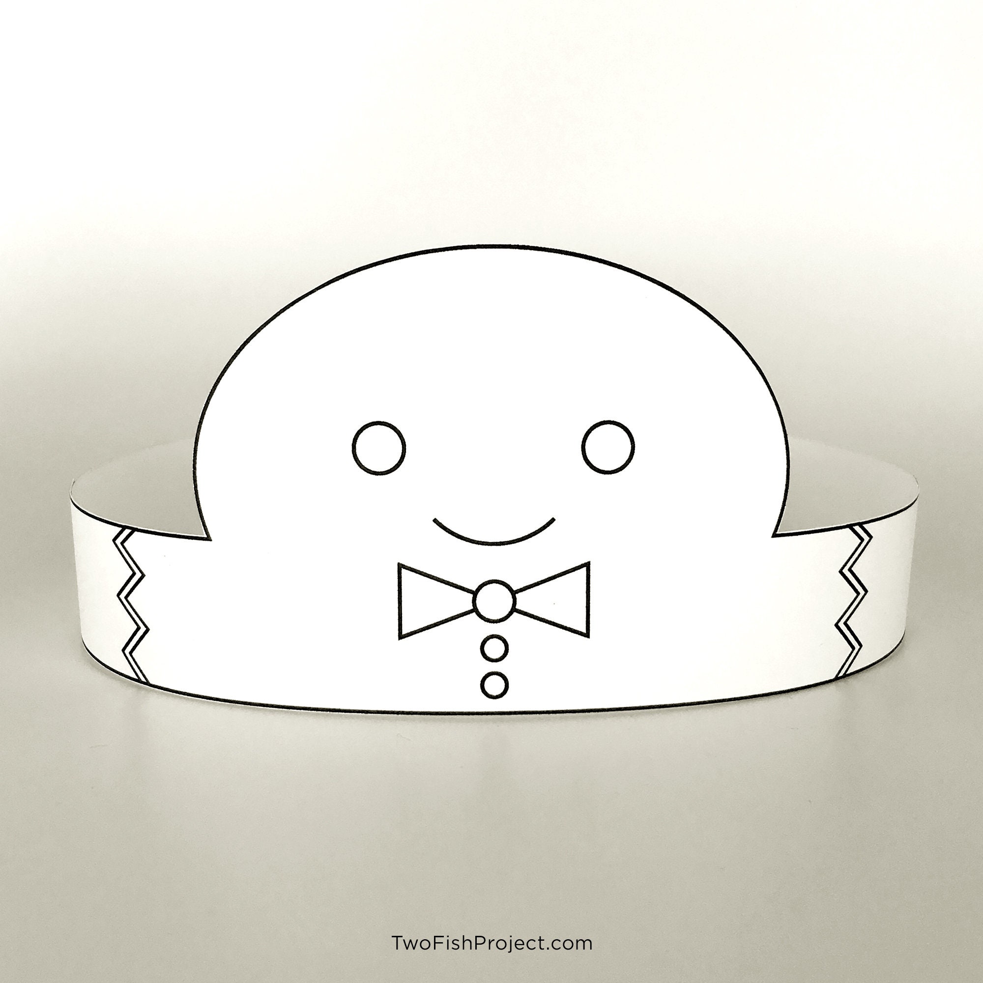 Gingerbread Man Color Me Paper Crown/hat/headband Printable - Etsy