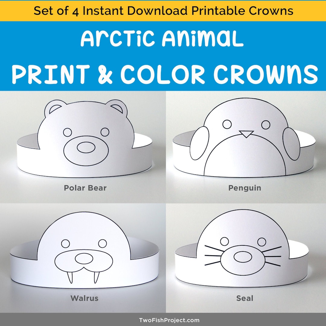 Coloring Face Masks/costumes, DIY Birthday Party Supplies for Kids ...