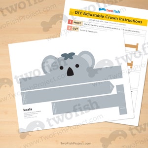 Koala Costume Mask Toddler/kids, Preschool Toddler Crafts, Zoo Party ...