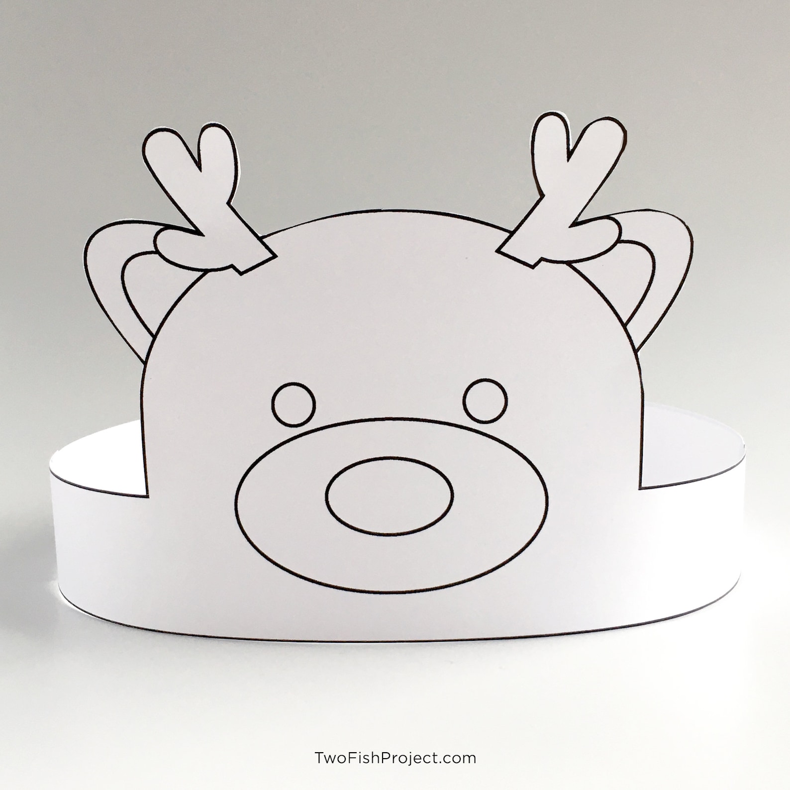 Reindeer Color Me Paper Crown/headband Christmas Party Hat - Etsy