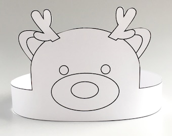 Christmas Party Headband/hat Christmas Paper Crowns (Instant Download ...