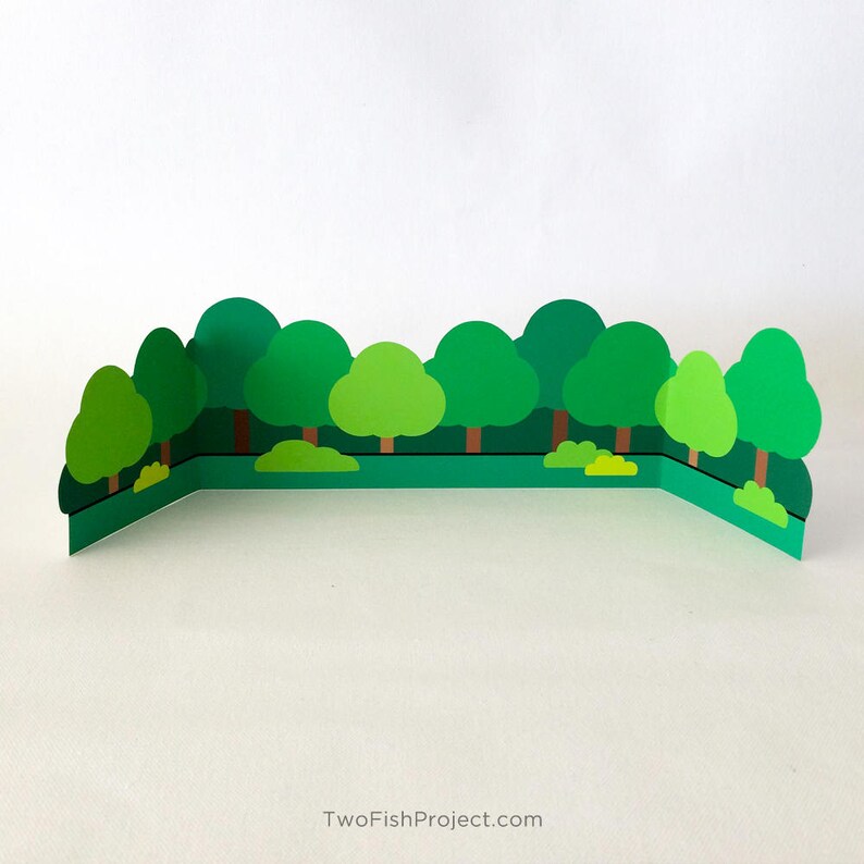 Pretend Play Toys for Kids Paper Craft Animals DIY Forest | Etsy