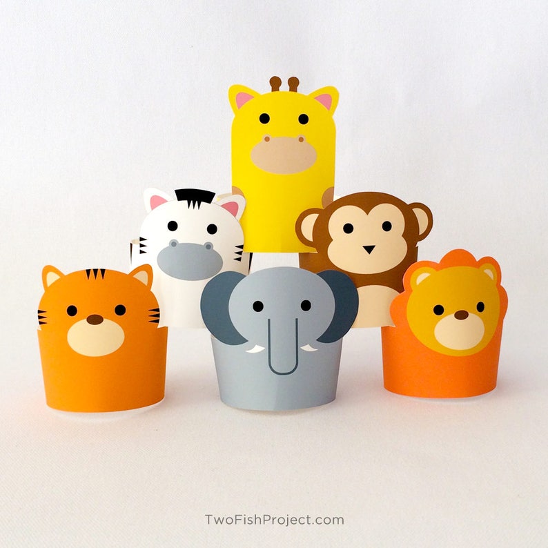 Safari Jungle Paper Animals Diorama Kit, Paper Crafts for Kids, DIY ...