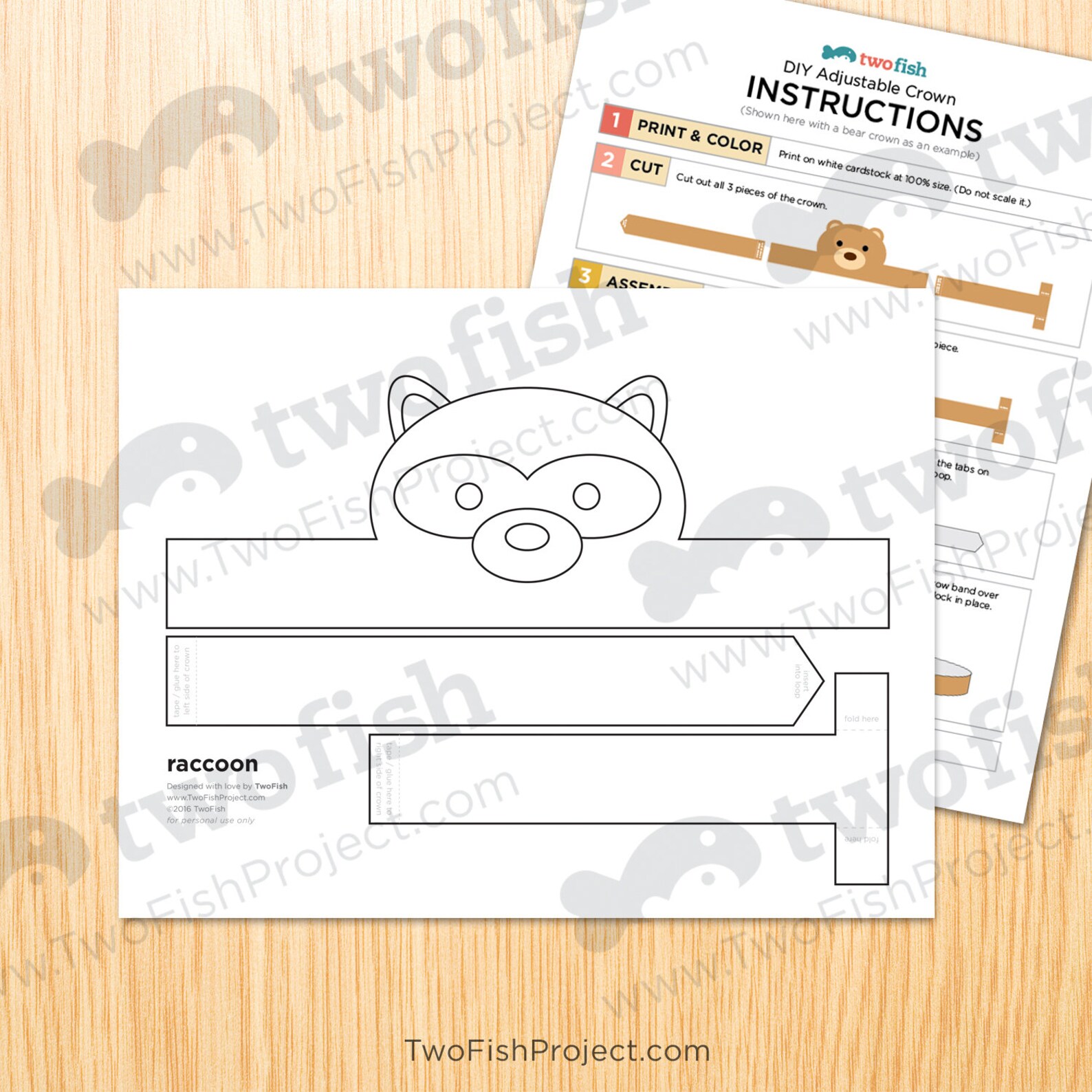 Forest/woodland Animal Party Supplies/favors/hats, Coloring Favor ...