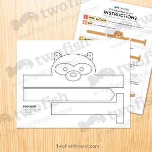 Forest/woodland Animal Party Supplies/favors/hats, Coloring Favor ...