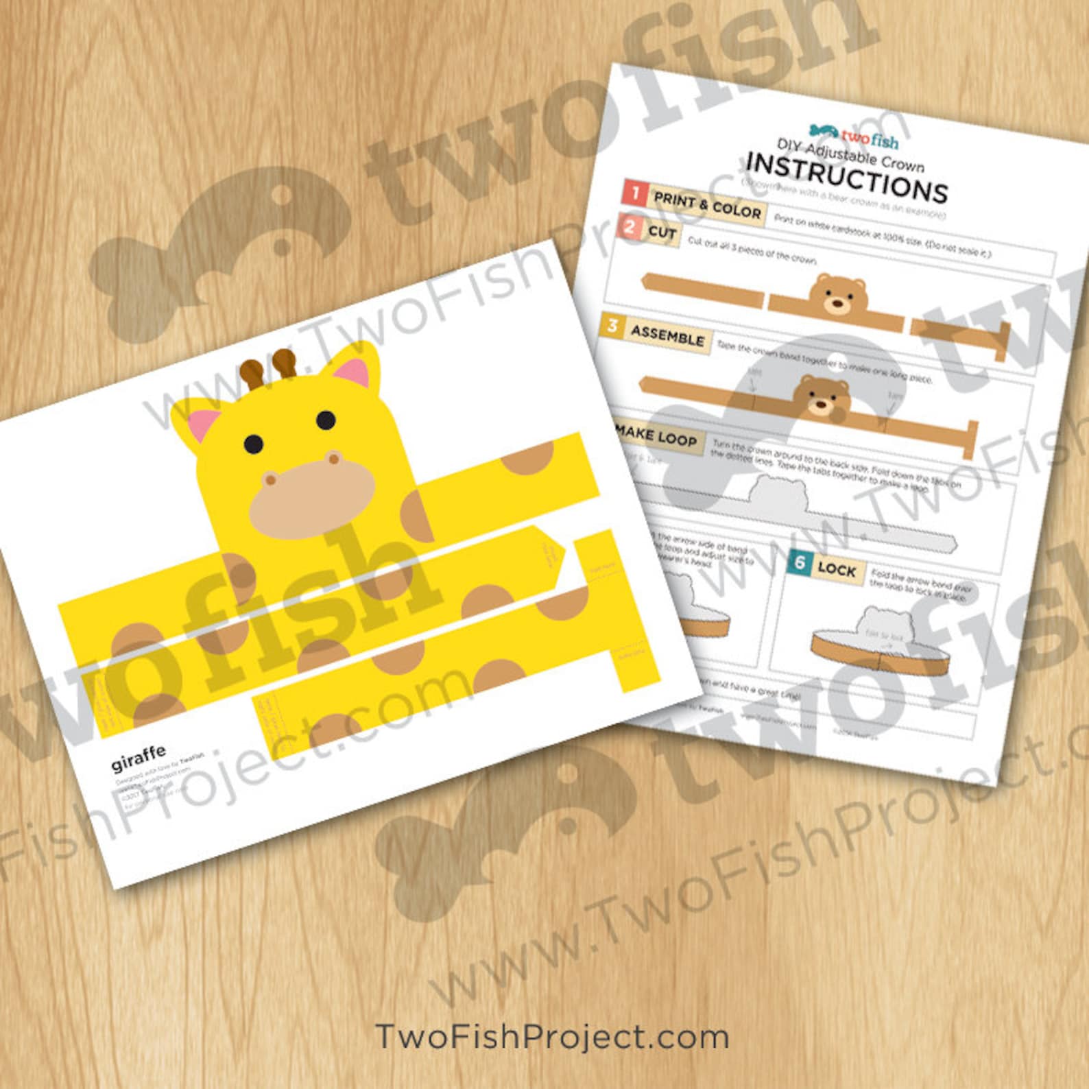 Giraffe Jungle Safari Party Hat/favor, Paper Craft for Kids, Toddler ...