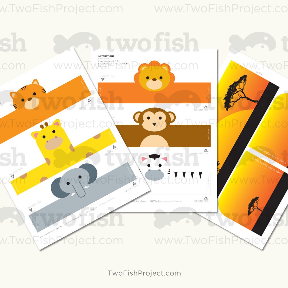 Safari Jungle Paper Animals Diorama Kit Paper Crafts for - Etsy Canada