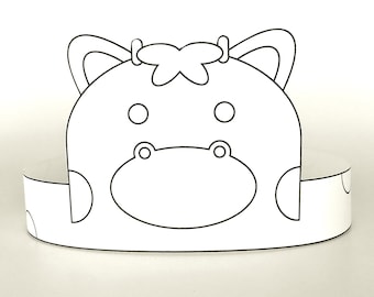 Penguin Coloring Crown Birthday Party Hat Headband Paper - Etsy