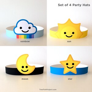 Rainbow Cloud, Sun, Moon, Star, Sky Birthday Party, Baby Shower ...
