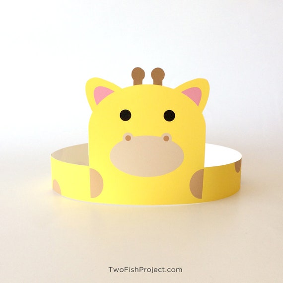 Giraffe Jungle Safari Party Hat/Favor Paper Craft for Kids | Etsy