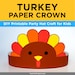 Thanksgiving Turkey Paper Crown, Kids Harvest Costume, Kindergarten ...