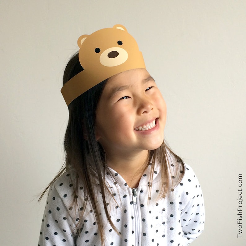 Brown Bear Woodland Party Supply, Bear Party Hat, Bear Costume/mask ...