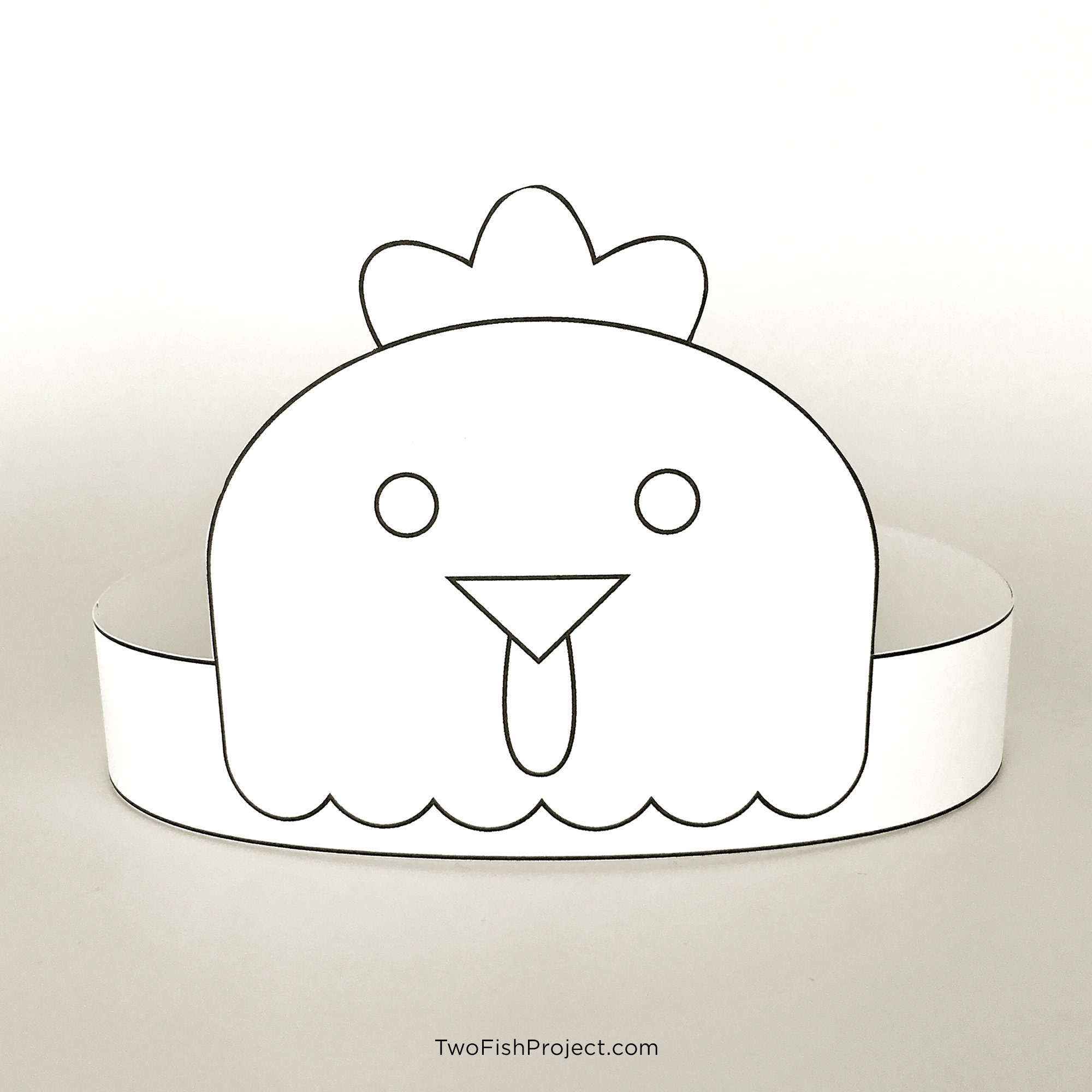 Hen Coloring Crown Chicken Farm Party Favor, Barnyard Birthday, Farm ...