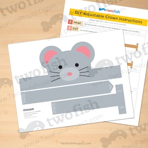 Mouse Costume Mask for Kids, Mouse Ears Headband/hat, Imaginative Play ...