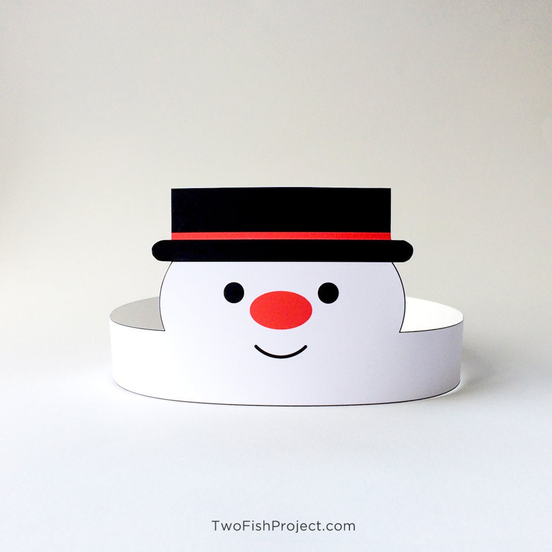 Snowman Paper Party Hat/crown, Printable Holiday/christmas Party ...