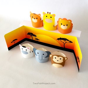 Safari Jungle Paper Animals Diorama Kit, Paper Crafts for Kids, DIY ...