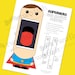 Superhero Printable Paper Puppet Preschool / (Instant Download) - Etsy