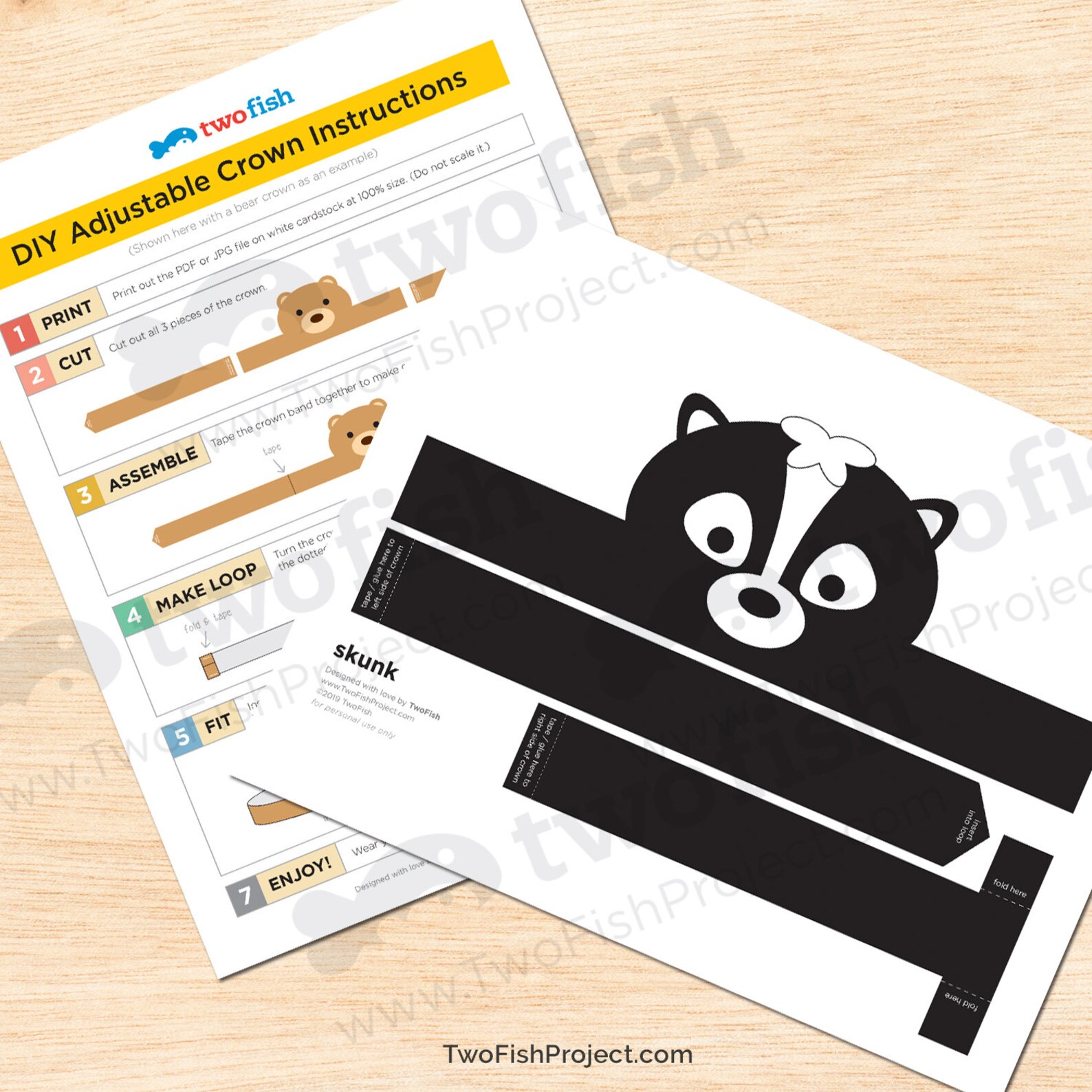 Skunk Costume, Party Supplies/favors, Woodland Mask Toddler Kids ...