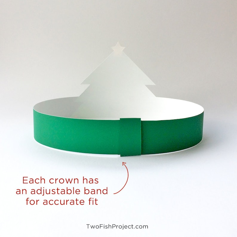Christmas Party Headband/hat Christmas Paper Crowns (Instant Download ...