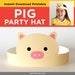 Pig Mask/costume/headband/crown, Kids/girl Farm Birthday Party Hat, Pig ...