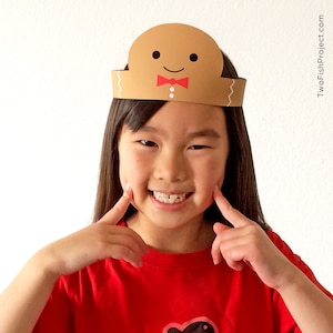 Gingerbread Man Color Me Paper Crown/hat/headband Printable, Holiday ...