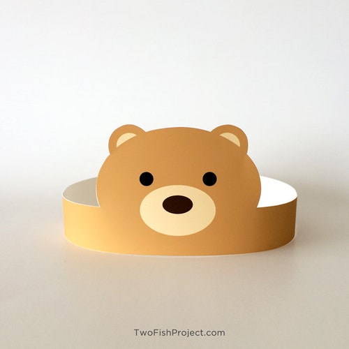 Bear Paper Crown Printable - Etsy