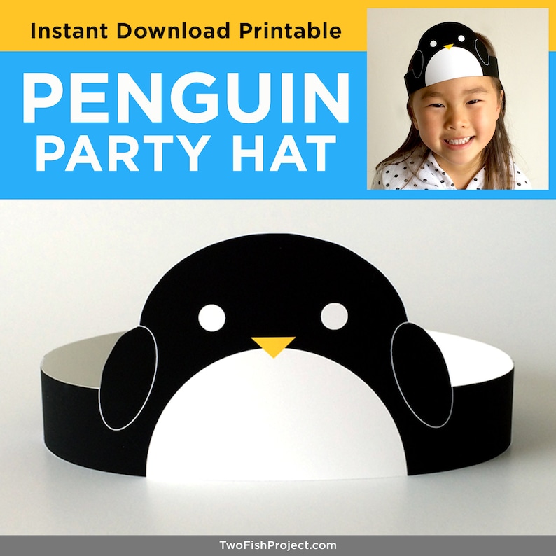 Penguin Paper Crown/Hat/Mask/Costume for Kids/Toddlers | Etsy