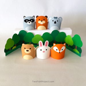 Pretend Play Toys for Kids, Paper Craft Animals, DIY Forest Animals ...