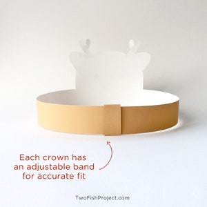 Reindeer Paper Crown/headband, Christmas Party Hat, Printable Face Mask ...