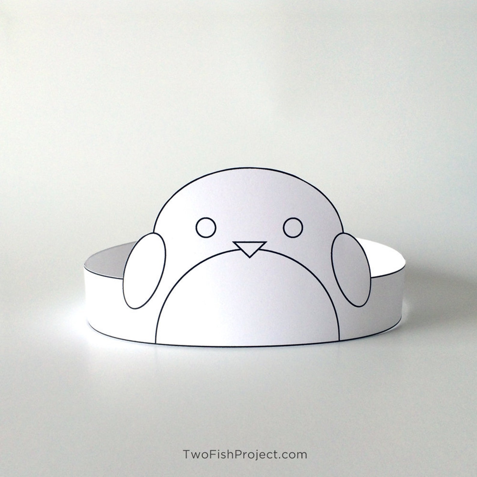 Penguin Coloring Crown, Birthday Party Hat, Headband, Paper Supplies ...
