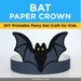 Halloween Black Bat Paper Crown DIY Kids Halloween Costume - Etsy
