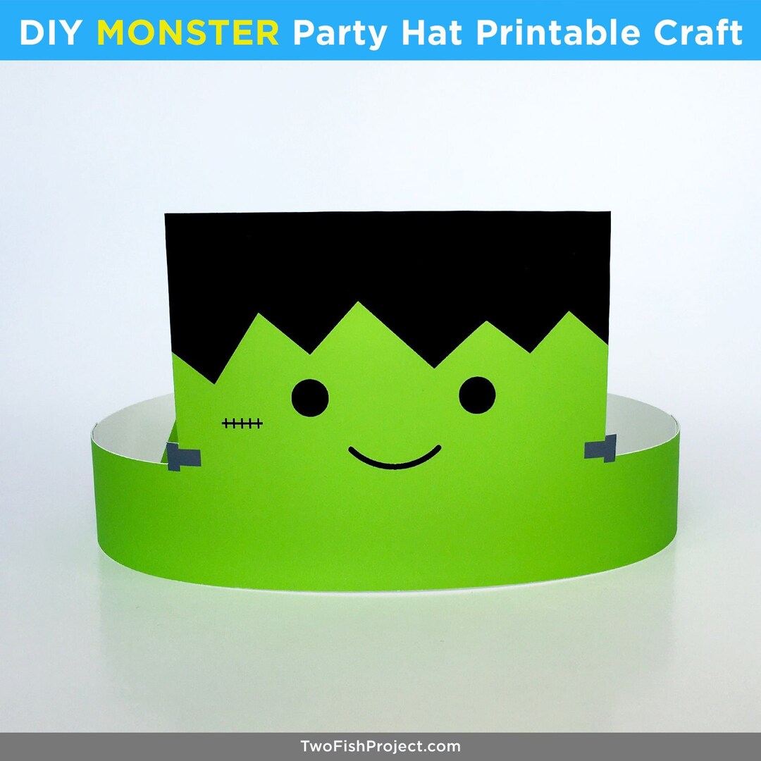 Cute Halloween Monster Paper Crown, DIY Kids Halloween Costume ...