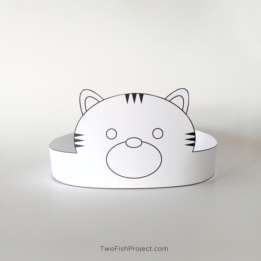 Tiger Coloring Costume Mask Toddler Kids/adult, Jungle Safari Birthday ...