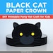 Black Cat Halloween Paper Crown DIY Kids Halloween Costume - Etsy