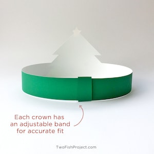 Christmas Party Hats for Kids/adults, Color Me Christmas Paper Crowns ...