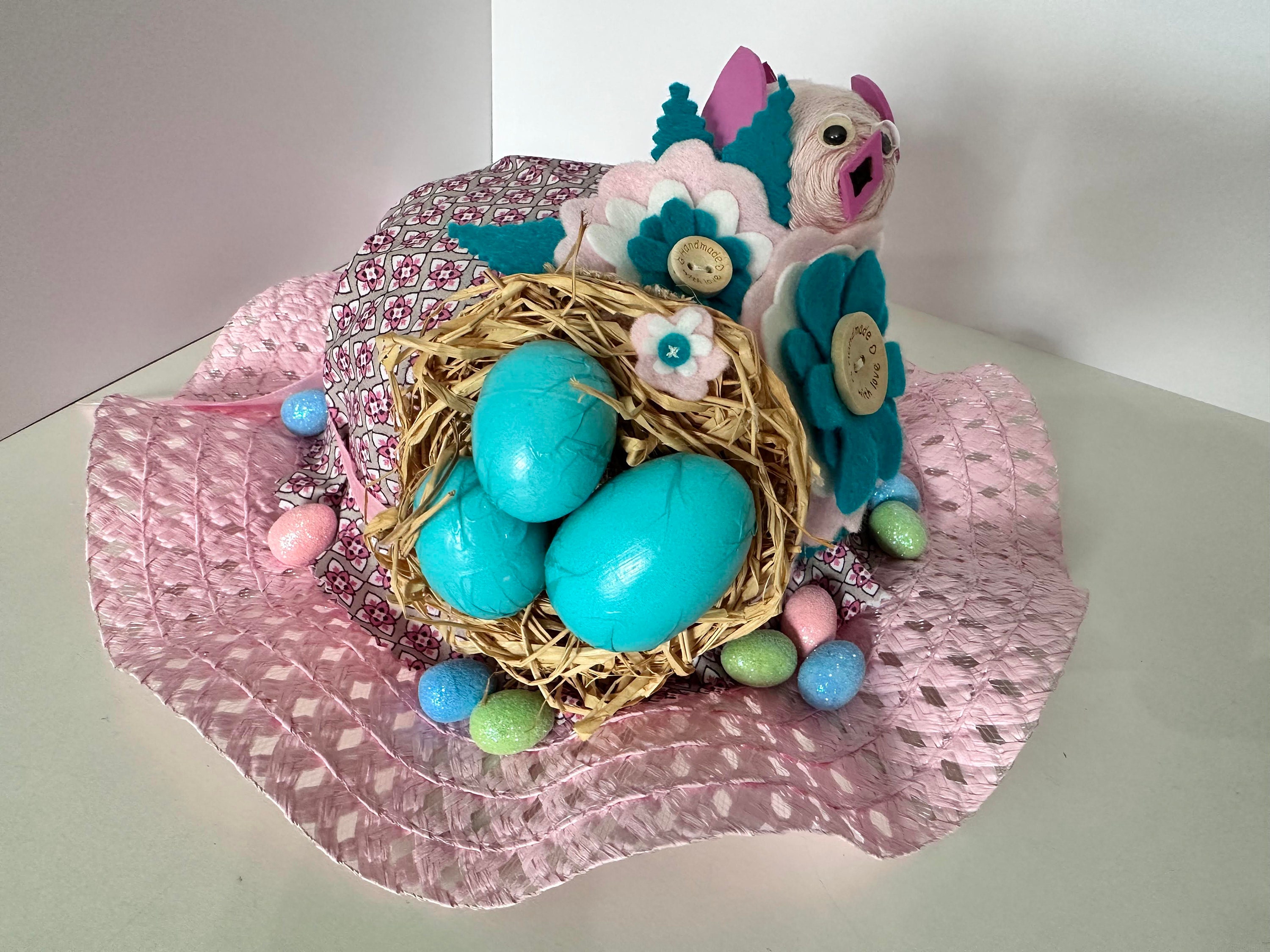 Easter Hat Ready Decorated Handmade Easter Bonnet Pre Made Girls Easter ...