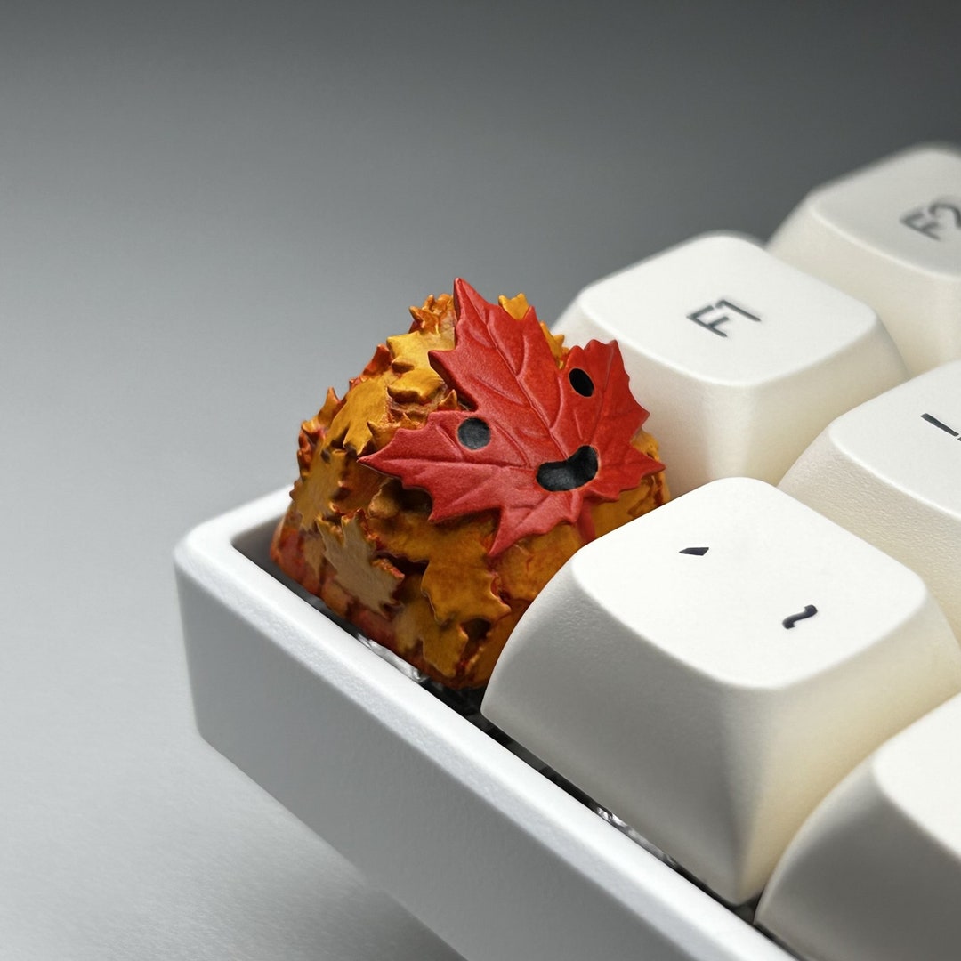 Maple Leaf Pile Artisan Keycap for MX Style Keyboards, Hand Painted - Etsy