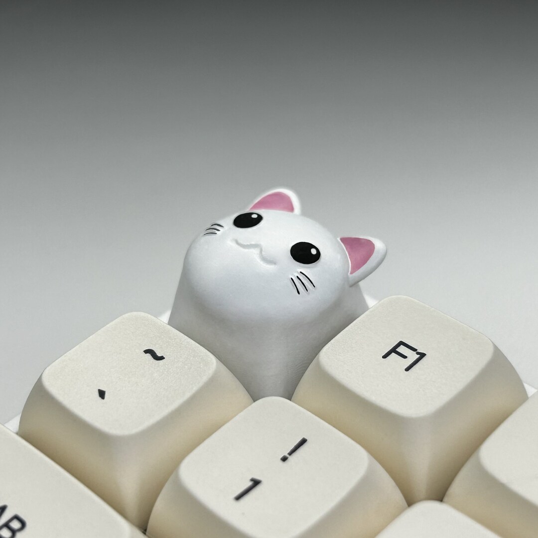Cute Cat Face Artisan Keycap for MX Style Keyboards - Etsy