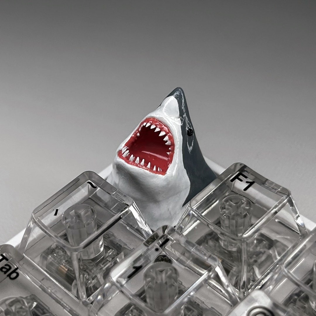 Great White Shark Artisan Keycap for MX Style Mechanical Keyboard ...