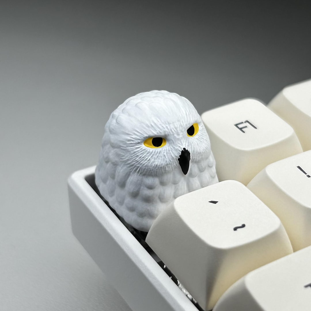 Snowy Owl Artisan Keycap for MX Style Mechanical Keyboard Switches - Etsy