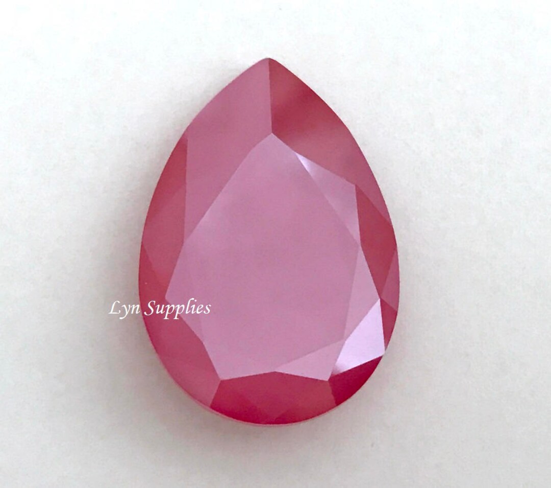 4327 PEONY PINK 30x20mm Swarovski Crystal Teardrop Pear Faceted Fancy ...