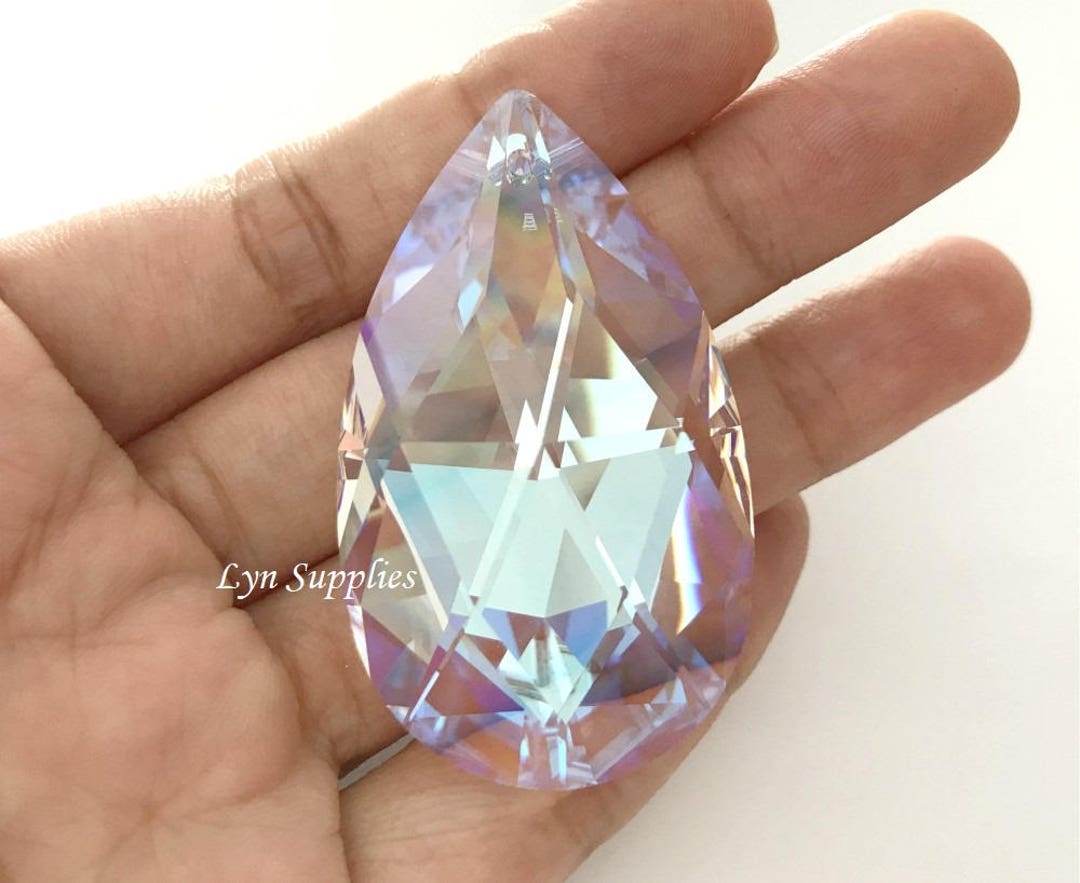 8721 CRYSTAL AB 38mm Swarovski Crystal Strass Teardrop Prism, Rare ...