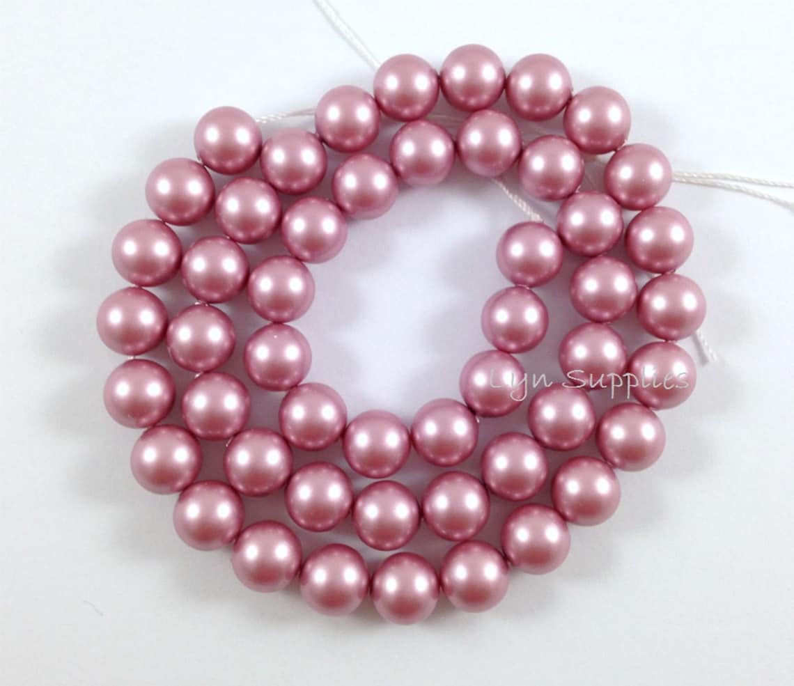 5810 POWDER ROSE 4mm Swarovski Crystal Pearls 100 Pieces Pink - Etsy