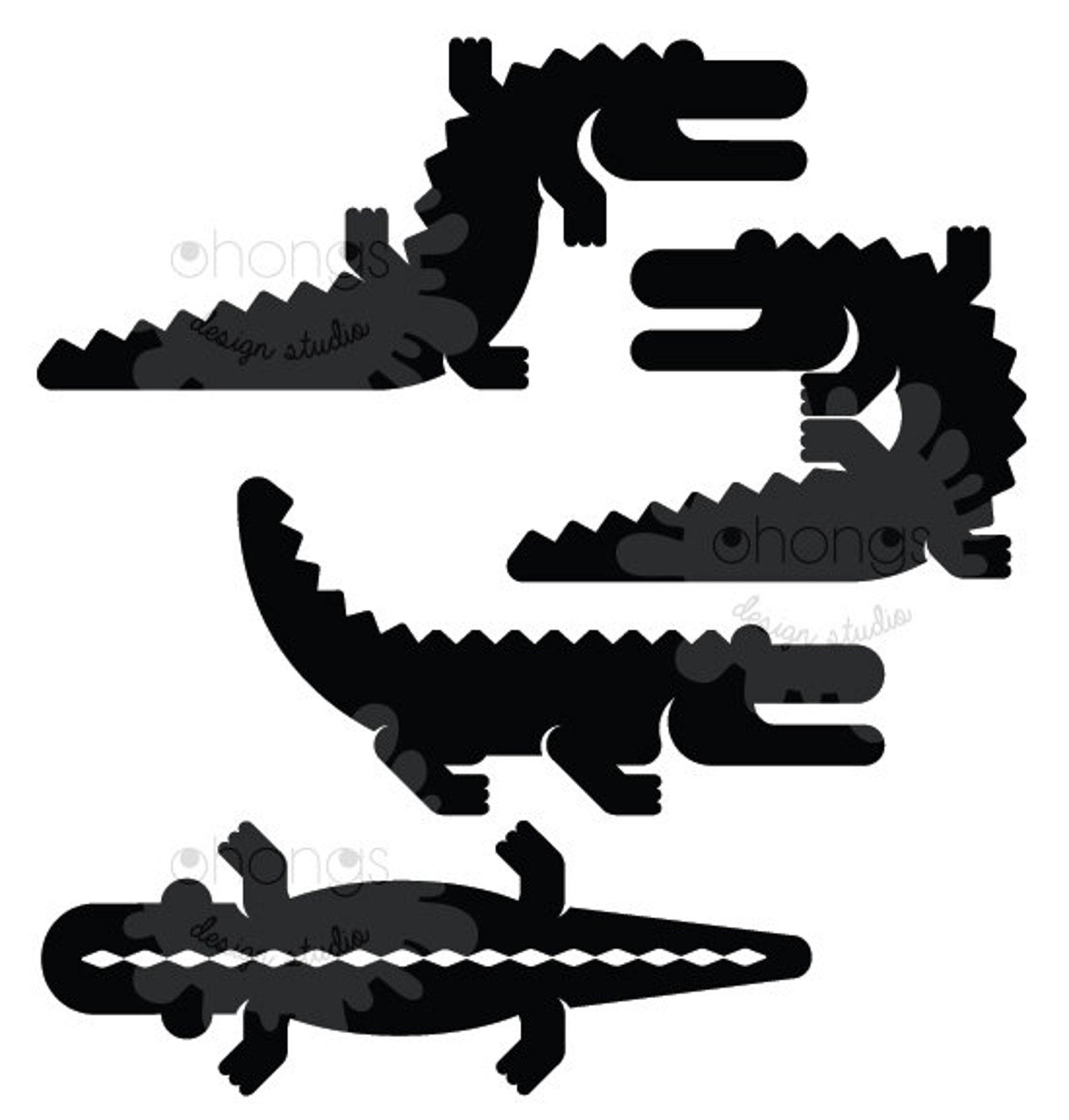 Alligator Wall Decal / 24 Alligators wall Decal / Alligator | Etsy