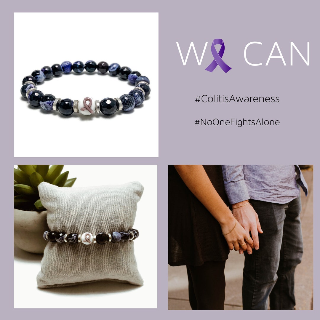 Limited Edition Colitis Awareness Purple Ribbon Unisex Mens and Womens ...