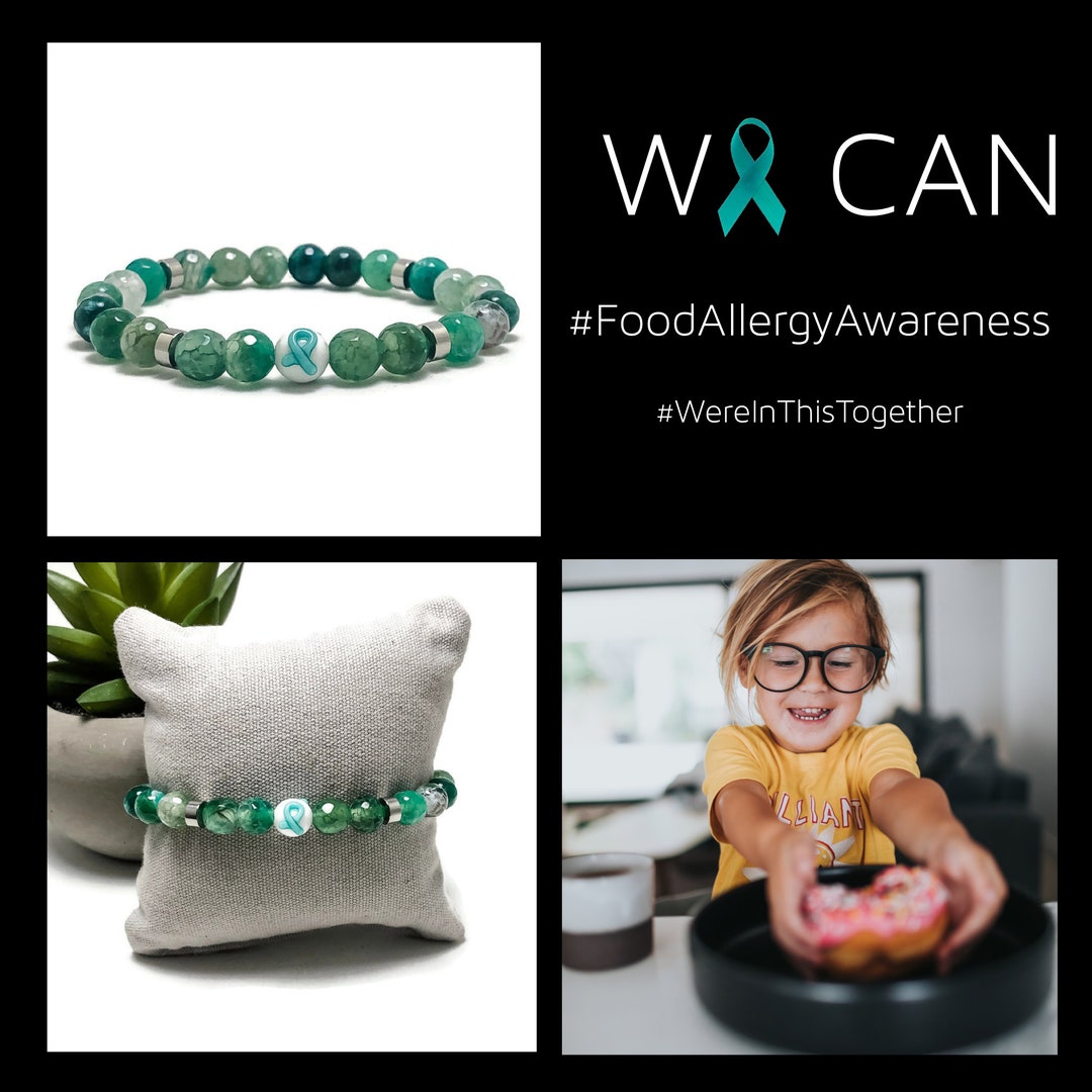 Limited Edition Food Allergy Teal Ribbon Awareness Unisex Mens and ...